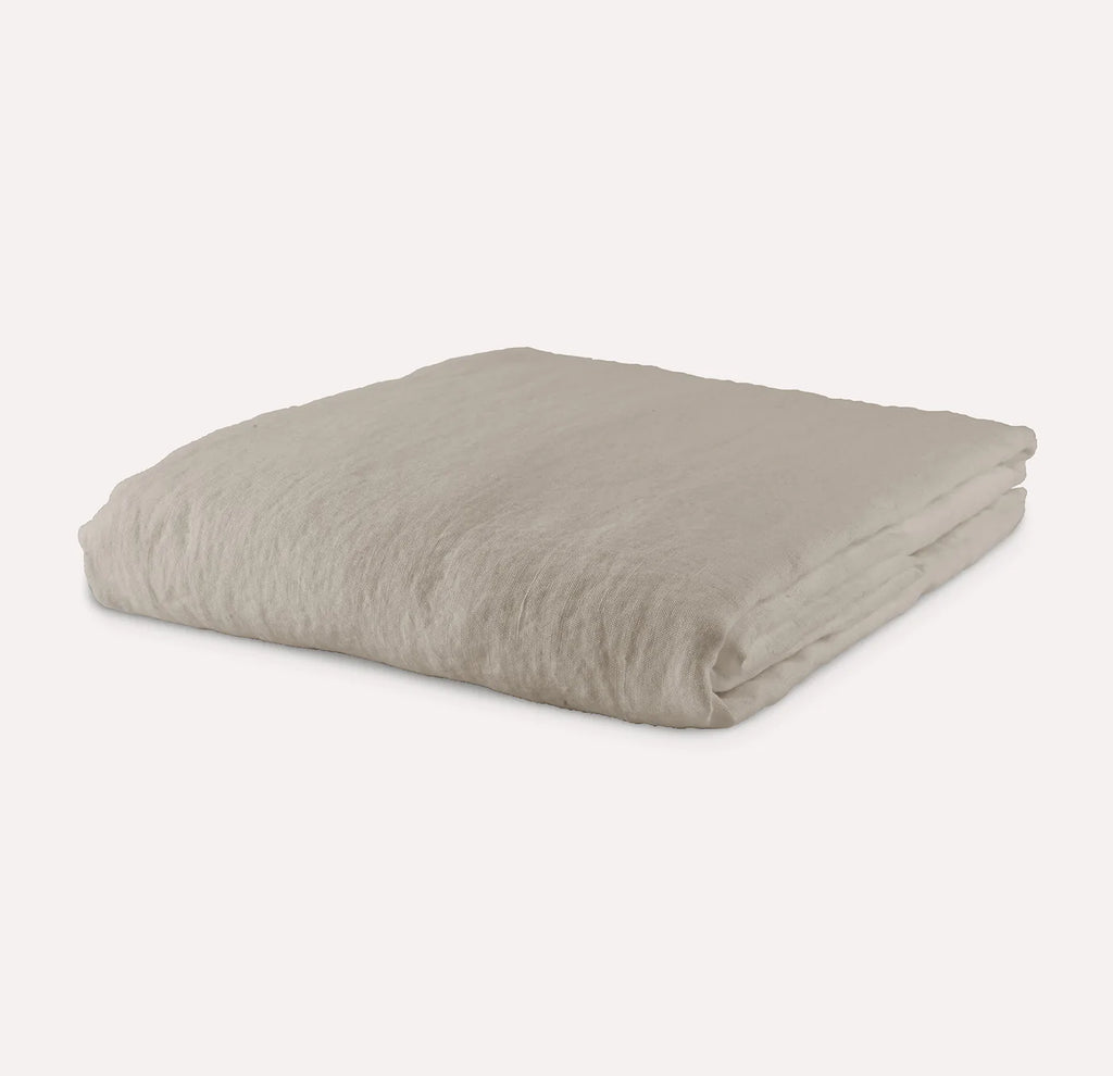 Breeze Linen Flat Sheet - Sand Beige | 100% French Flax Linen | Amurelle